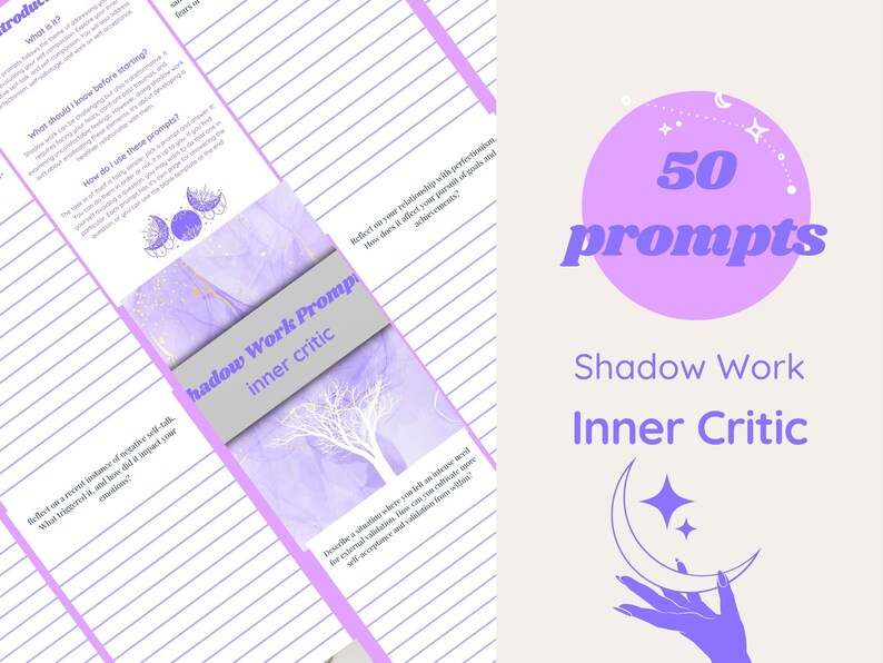 50 Shadow Work Journaling Prompts for Inner Critic & Self Compassion ...