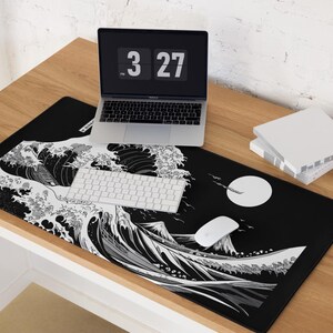 Desk Pad / Large Mouse Pad the Great Black Wave Design limited Edition ...
