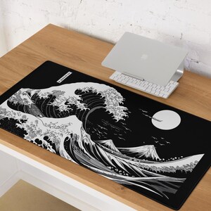Desk Pad / Large Mouse Pad the Great Black Wave Design limited Edition ...