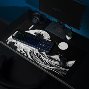 Desk Pad / Large Mouse Pad the Great Black Wave Design limited Edition ...