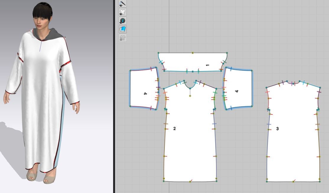 PDF Swing Pattern-djellabas Marocaines Oversize Printing at Home ...