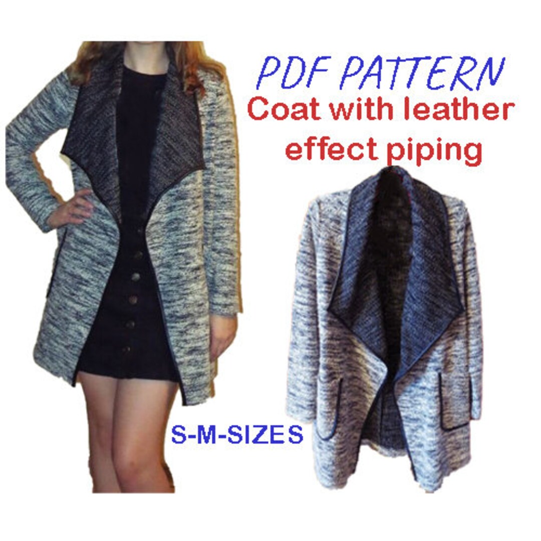 Ariana Winter Coat Sewing Pattern/ S-M/ DIY Cardigan / Sewing Patterns ...