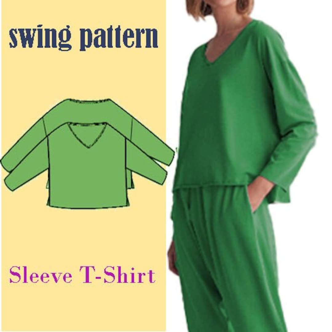 Cotton Sleeve T-shirt Pdf Sewing Pattern,staple T-shirt Women's | Xs-to ...