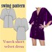 PDF Digital Sewing Pattern for Bat Sleeve Dress // Size S-M-L ...