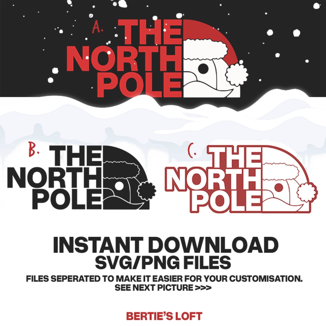 The North Pole Logo Svg, the North Pole, Santa Png, Christmas Shirt Svg ...
