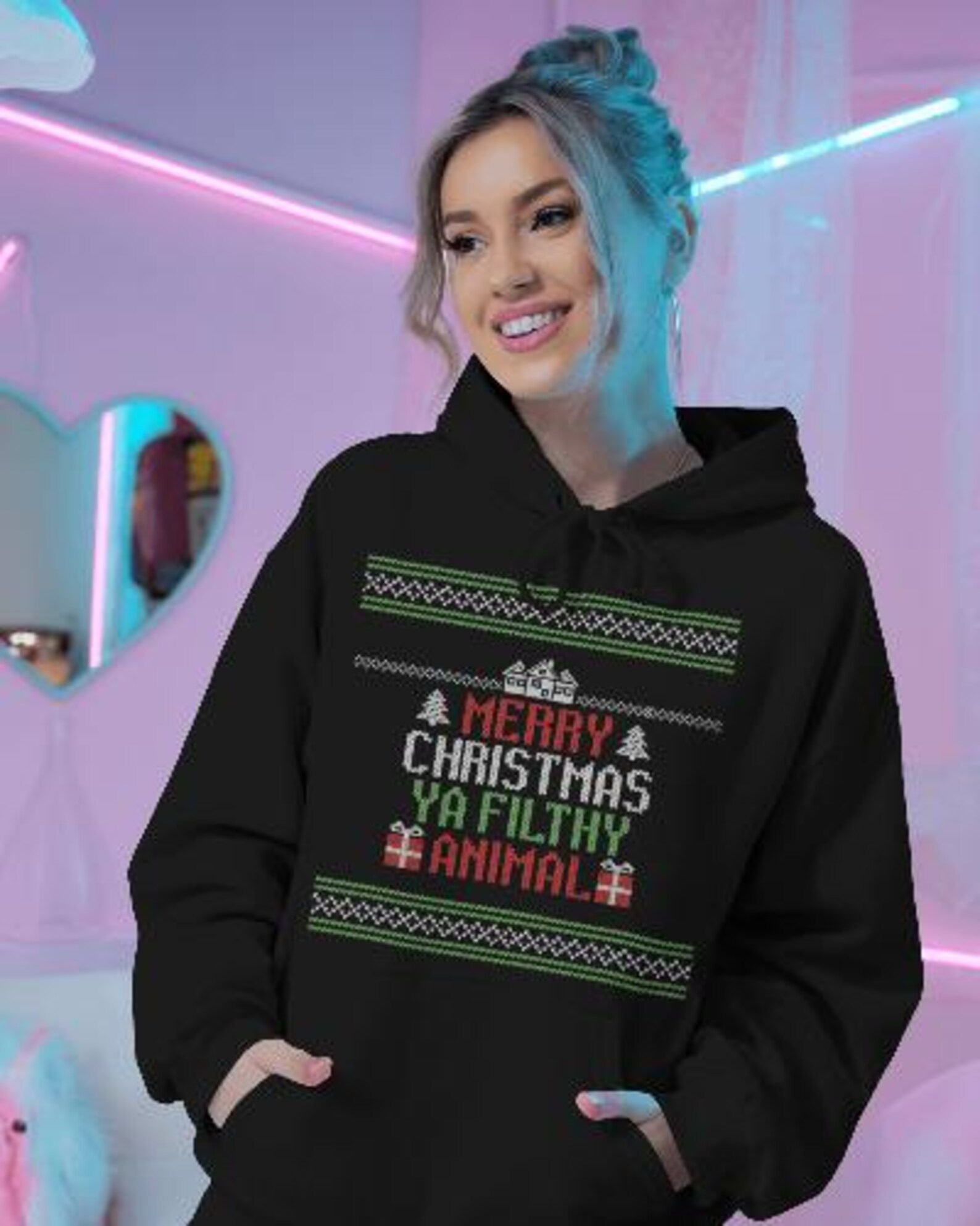 Merry Christmas Ya Filthy Animal PNG, Funny Christmas Design (digital ...