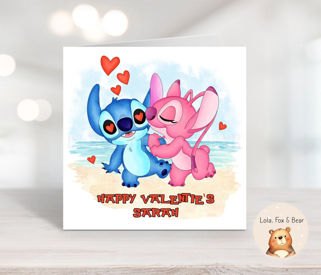 Lilo and Stitch Valentine's Card - Etsy