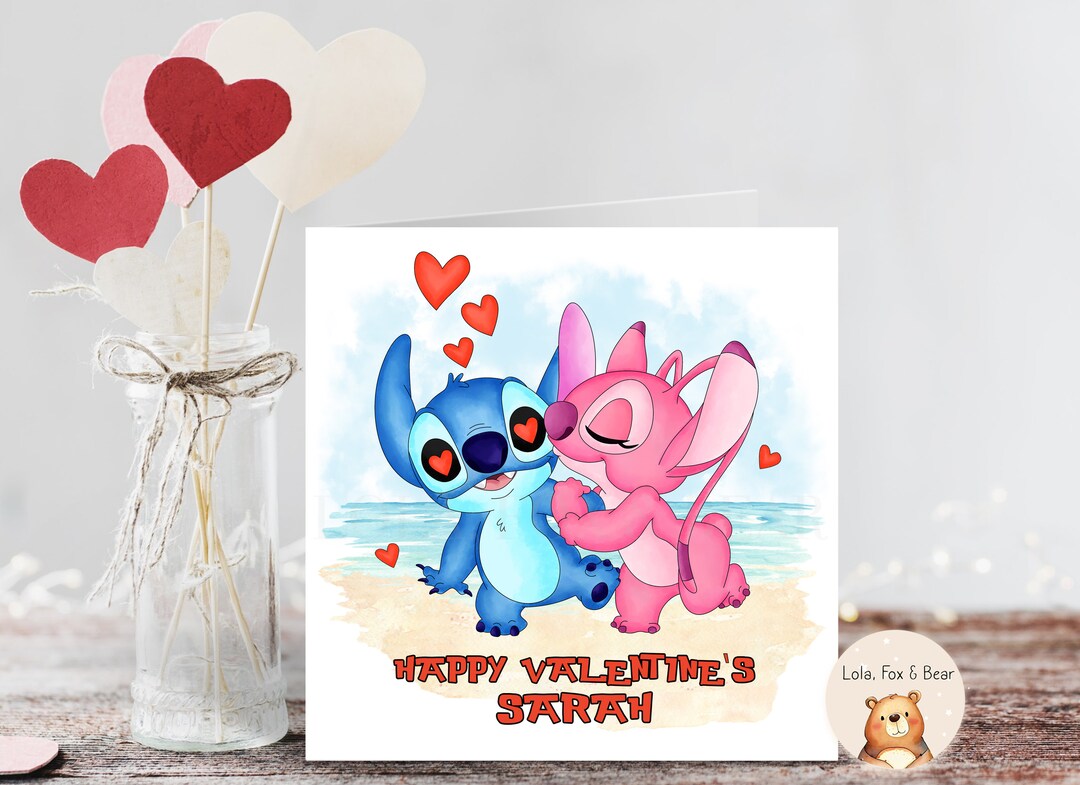 Lilo and Stitch Valentine's Card - Etsy UK