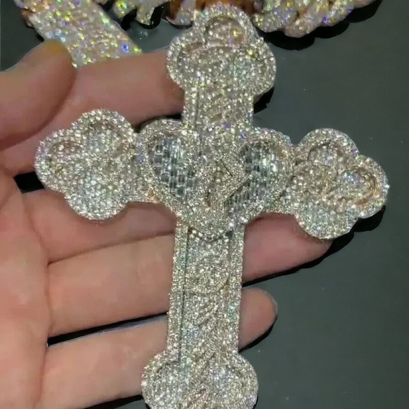 Rapper Hip Hop Cross Necklace - Etsy