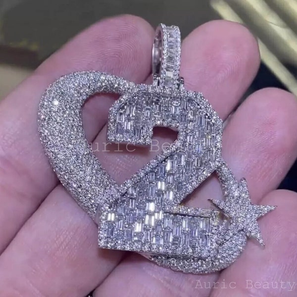 Iced Out Custom Logo Necklace - Etsy