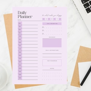 Daily Planner, Instant Download, Daily Schedule, Daily to Do List ...