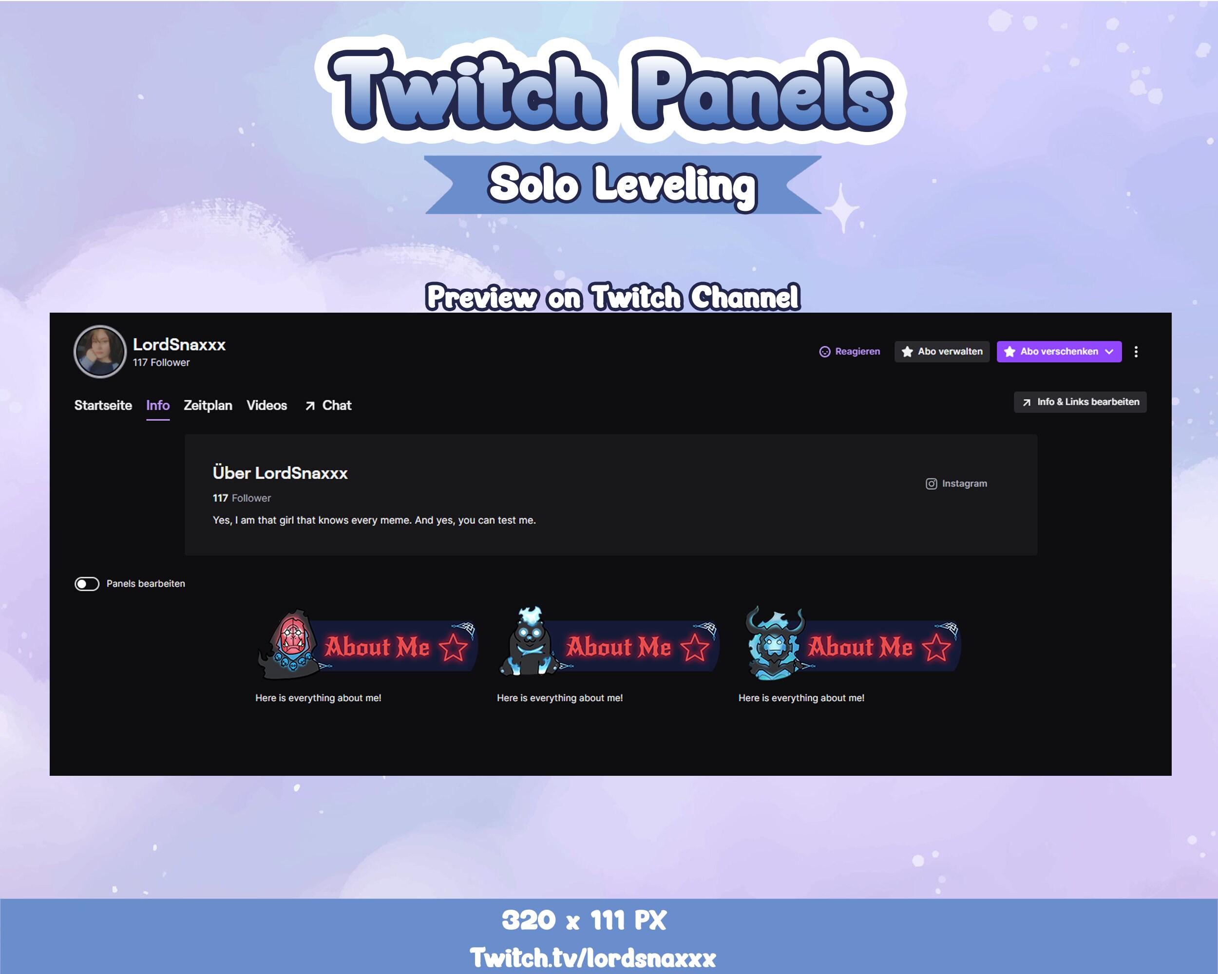 Solo Leveling Twitch Panels Twitch Streamer Asset Cute Chibi Characters ...