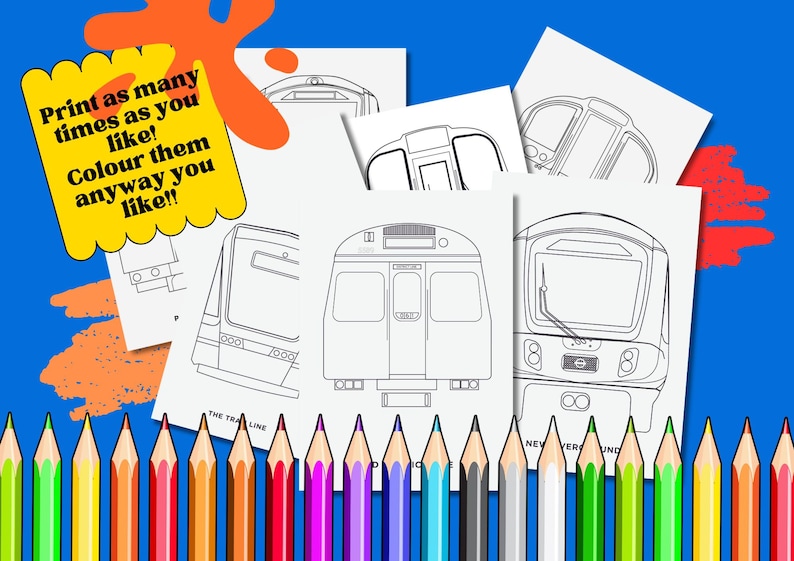 Printable London Underground Colouring Pages | London Transport ...