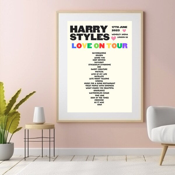Harry Styles Love on Tour Posters - Etsy