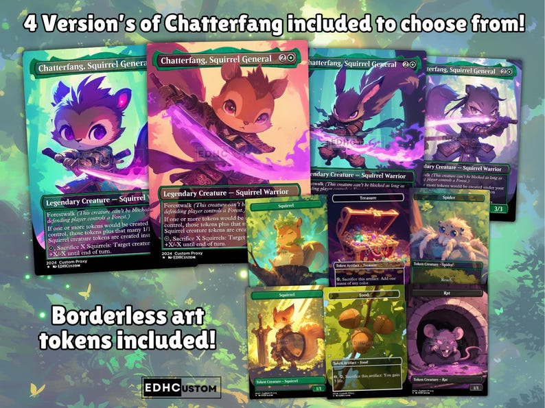 Squirrel Proxy Deck Chatterfang Combo 100 Cards + Sideboard + Tokens ...