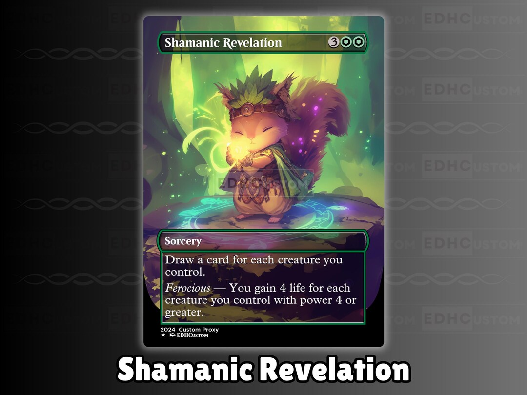 Shamanic Revelation Custom Proxy Card MTG High Quality - Etsy