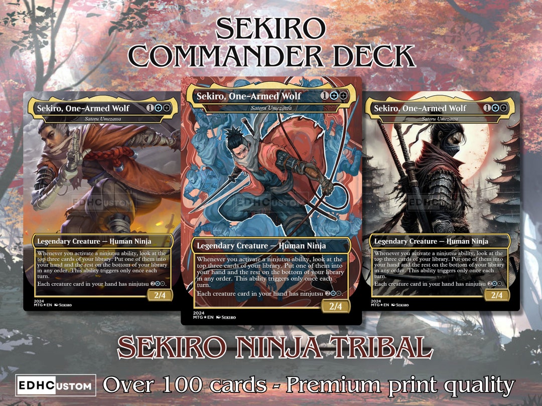 Sekiro Commander Deck Custom Magic Cards Premium MTG Proxy Cards Sekiro Commander Deck Custom Magic Cards Premium MTG Proxy Cards
