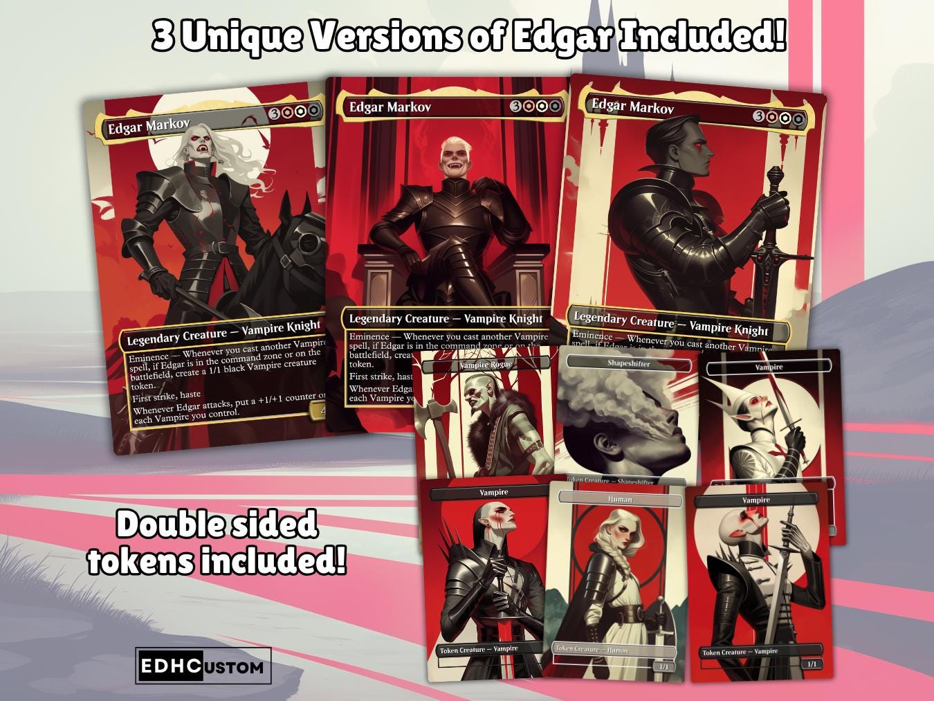 Vampire Tribal Proxy Deck Edgar 100 Cards + Tokens | Full Commander EDH ...