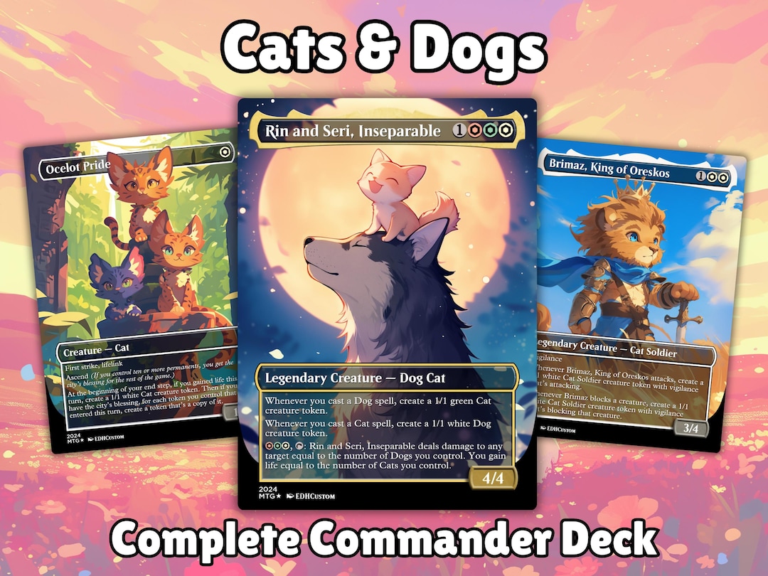 Cats and Dogs Commander Deck Rin and Seri Custom MTG Cards Premium ...