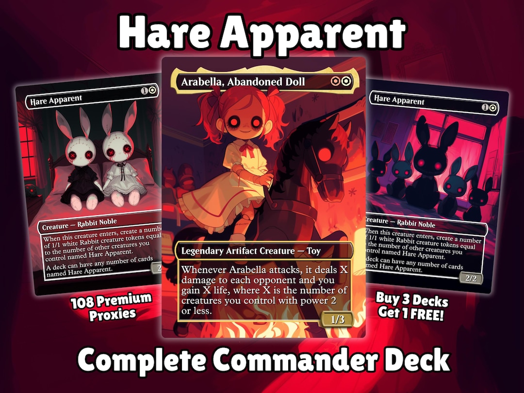 Arabella Proxy Deck 100 Cards + Tokens | Hare Apparent Commander Deck ...