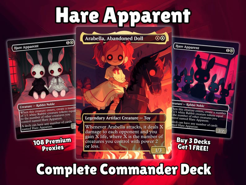 Arabella Proxy Deck 100 Cards + Tokens | Hare Apparent Commander Deck ...