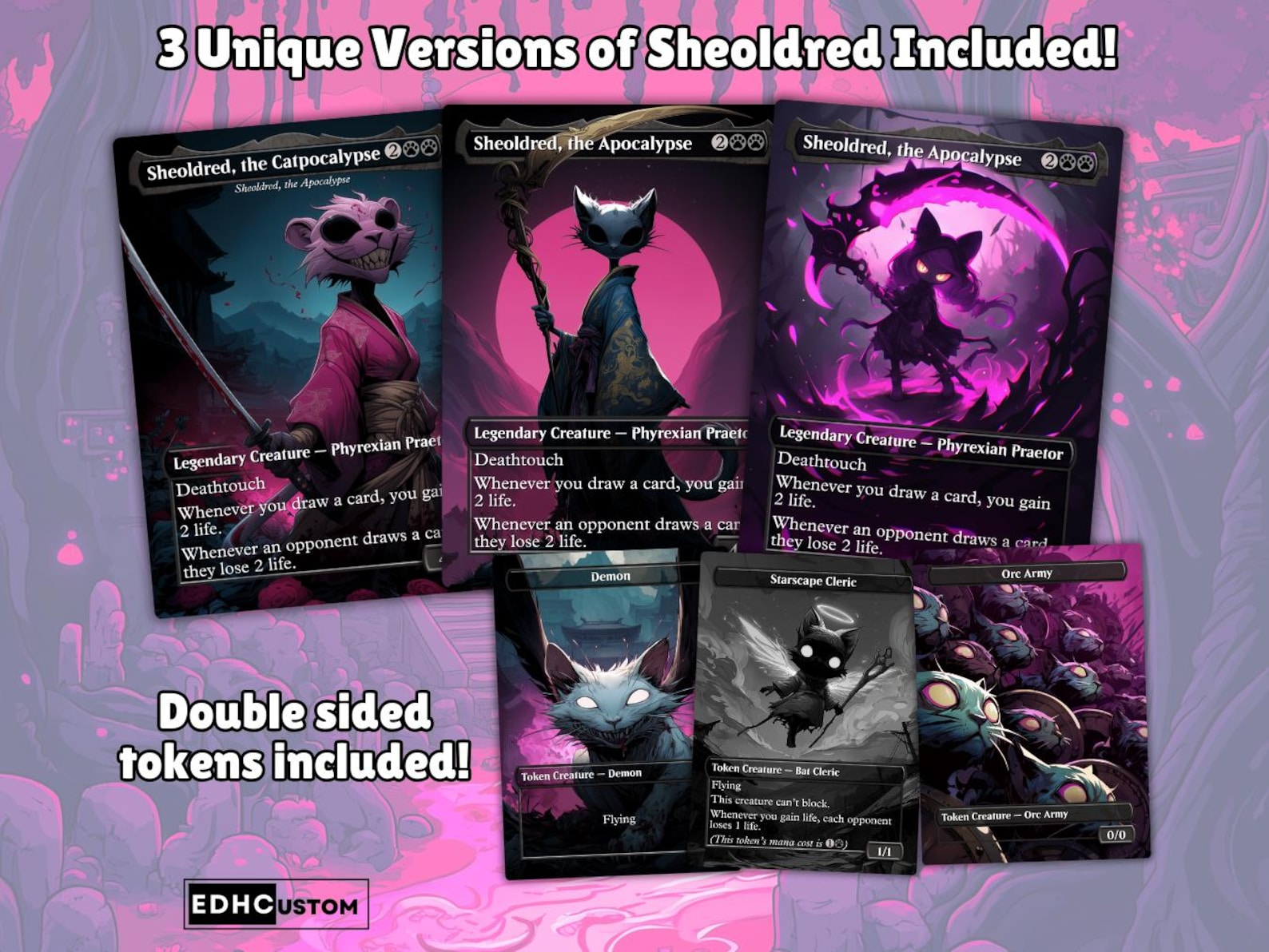 Sheoldred Proxy Deck Group Hug 100 Cards + Tokens | Full Commander EDH ...