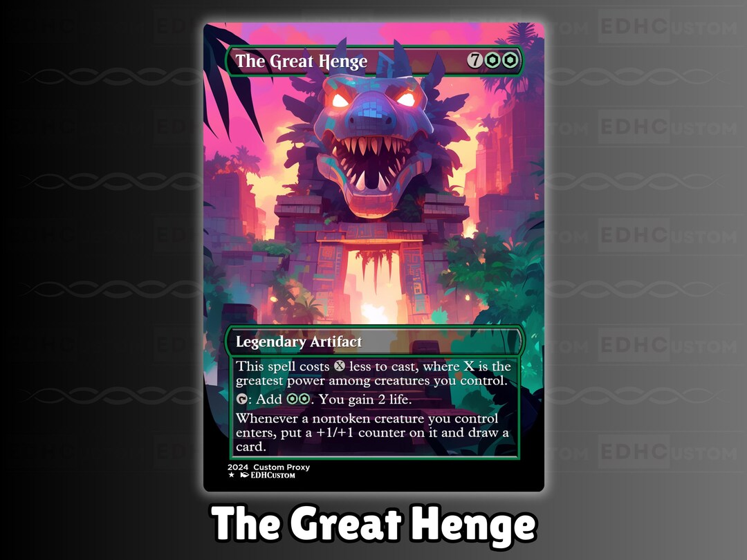 The Great Henge Custom Proxy Card MTG High Quality - Etsy