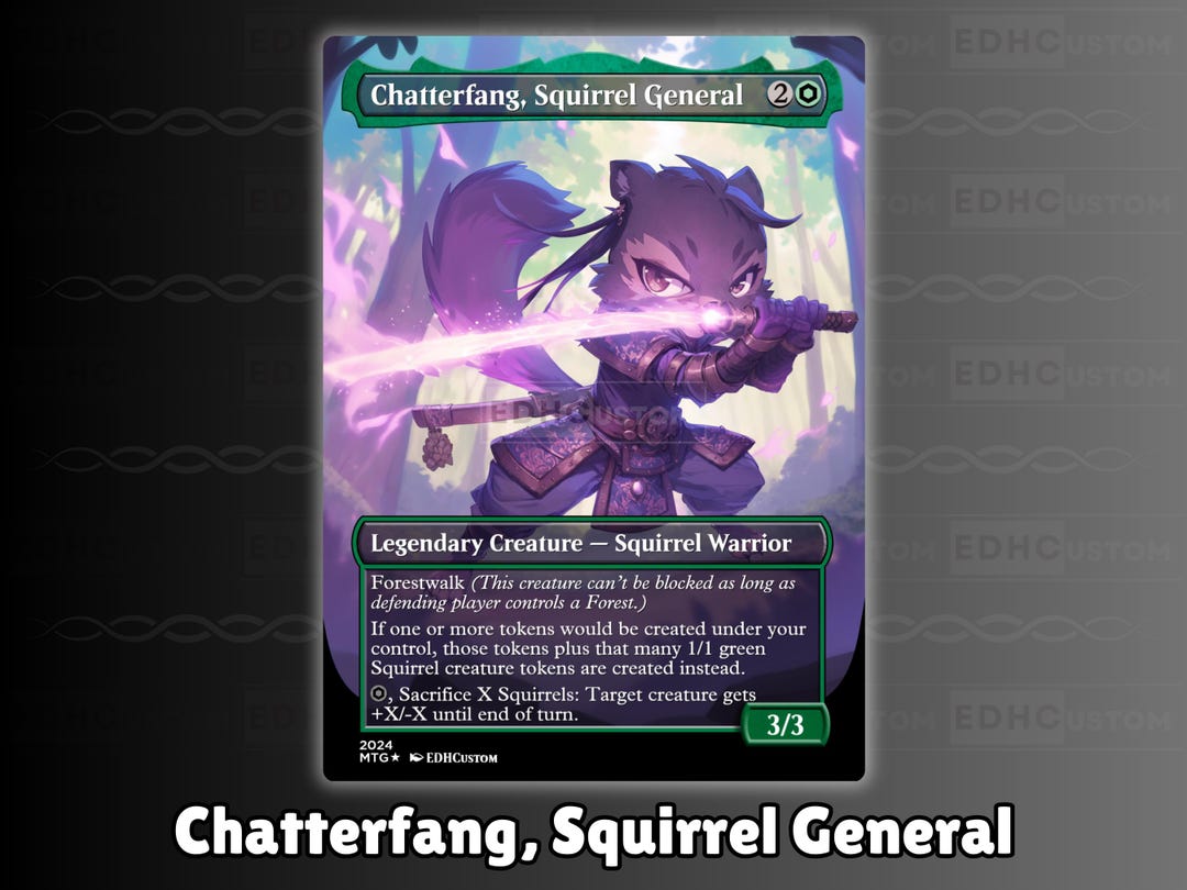 Chatterfang Squirrel General Custom Proxy Card MTG High Quality - Etsy