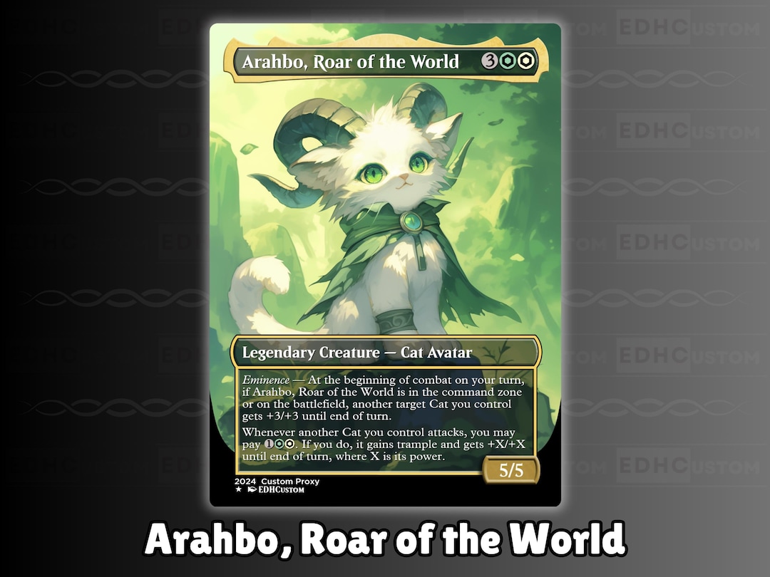 Arahbo, Roar of the World Custom Proxy Card MTG High Quality - Etsy