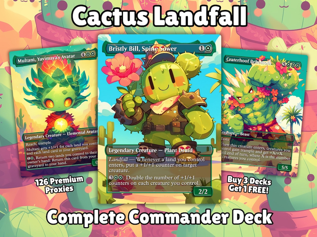 Landfall +1 Counter Proxy Deck 100 Cards + Tokens | Full Commander EDH ...