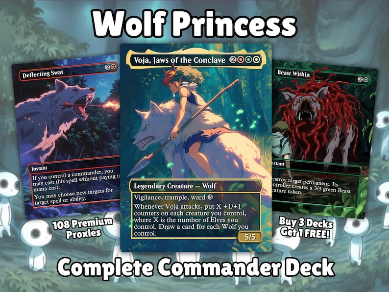 Wolf Princess Proxy Deck Voja 100 Cards + Tokens | Full Commander EDH ...