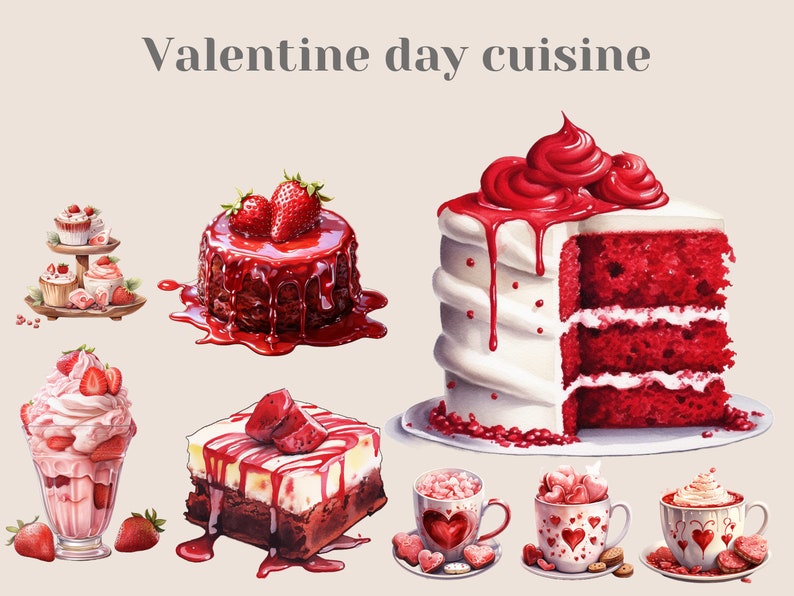 Valentine Day Vol 1 Clipart Pack, Clip Art for Commercial Use ...