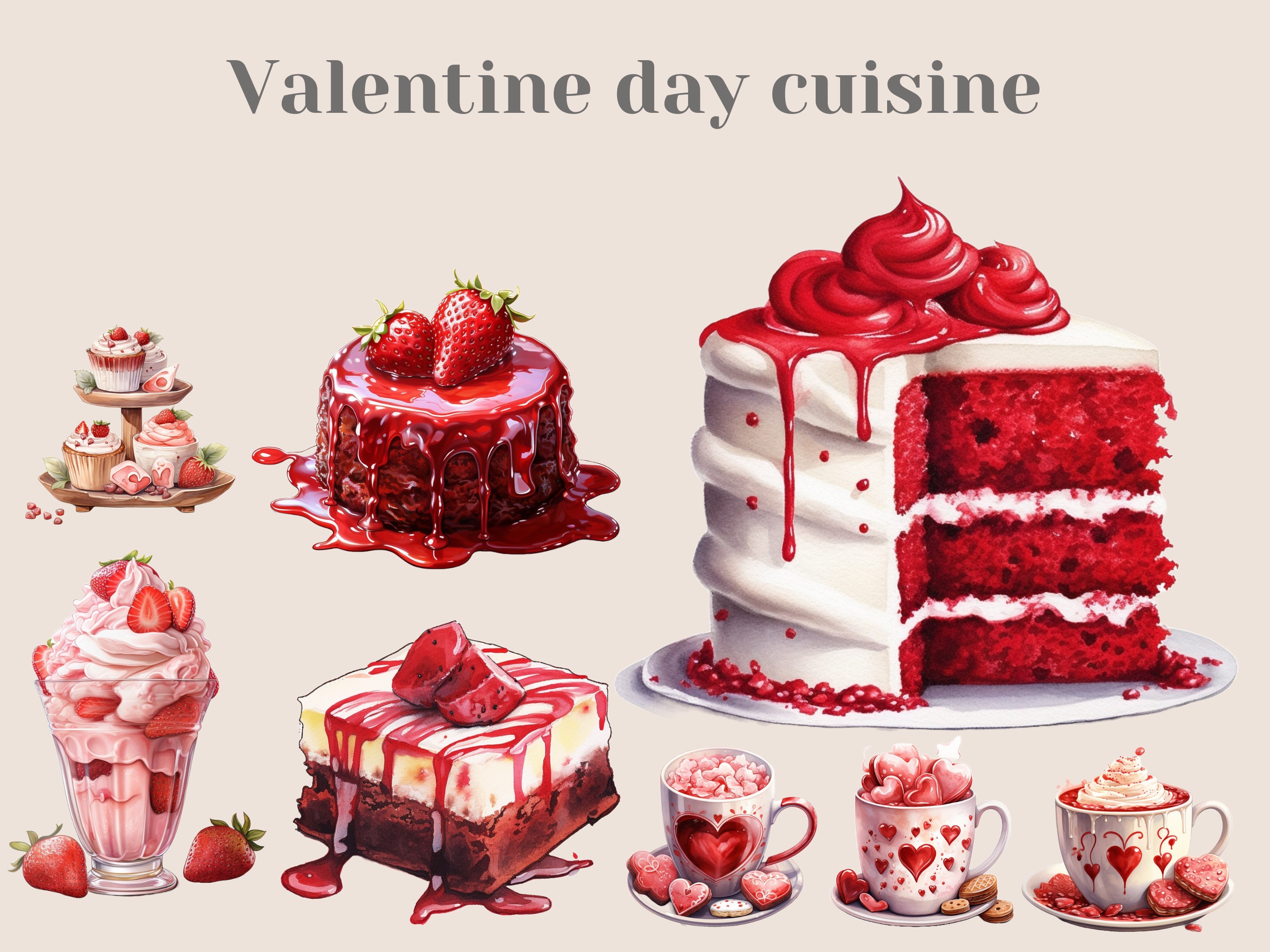 Valentine Day Vol 1 Clipart Pack, Clip Art for Commercial Use ...