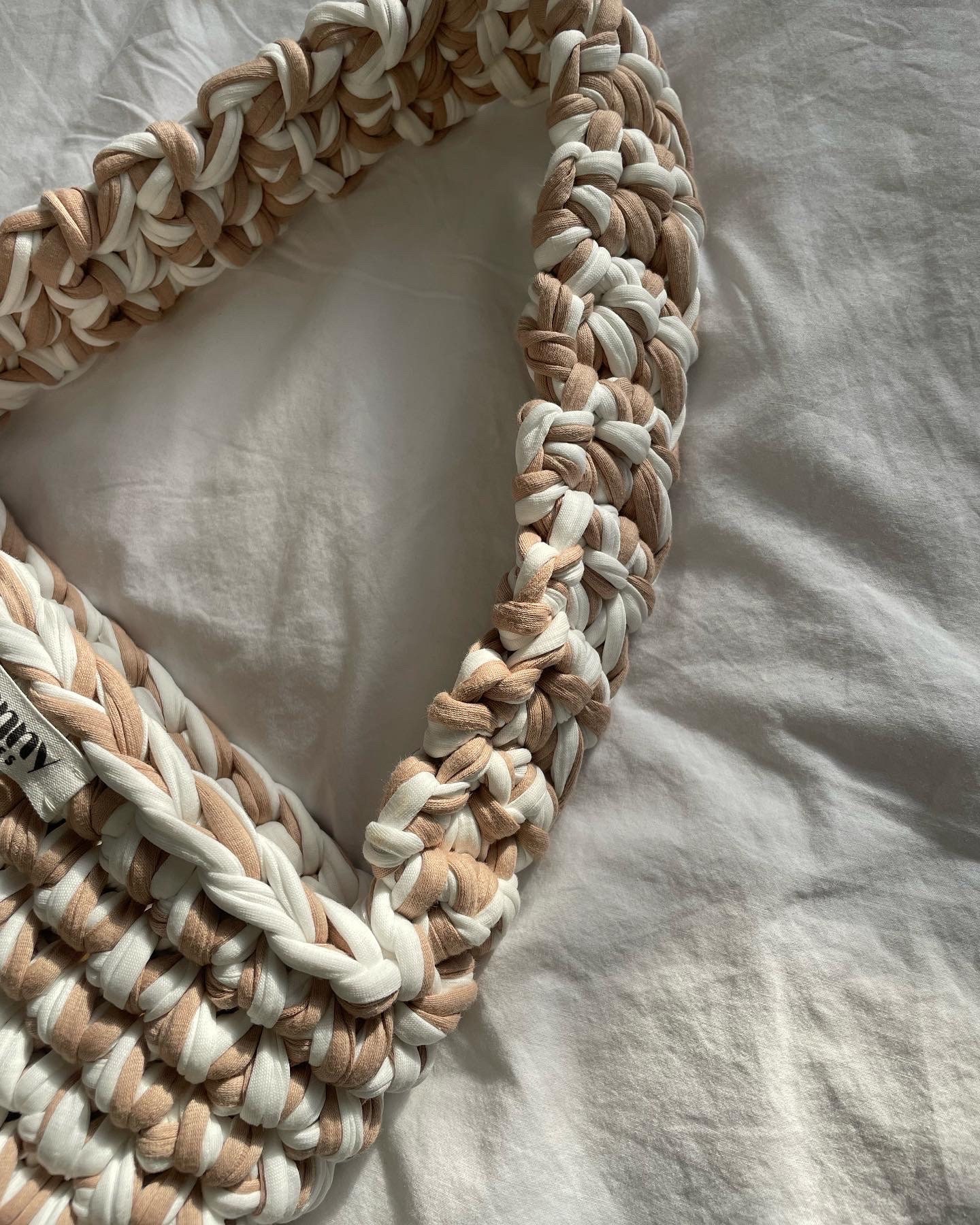 The GIGI Bag Mini Chunky Handmade Crochet Handbag Made From T-shirt Yarn. Summer Handbag One ...