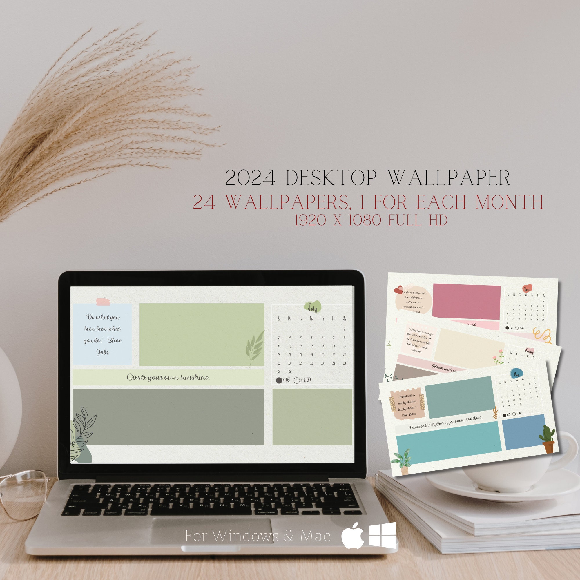 2024 Desktop Organizer Wallpaper for Mac,desktop Wallpaper,digital ...
