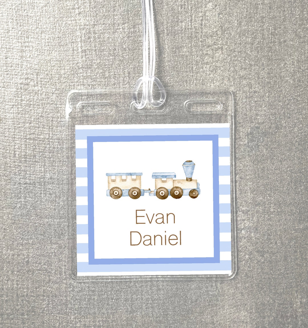 Personalized Train Luggage Tag || Luggage Tag || Travel Tag - Etsy