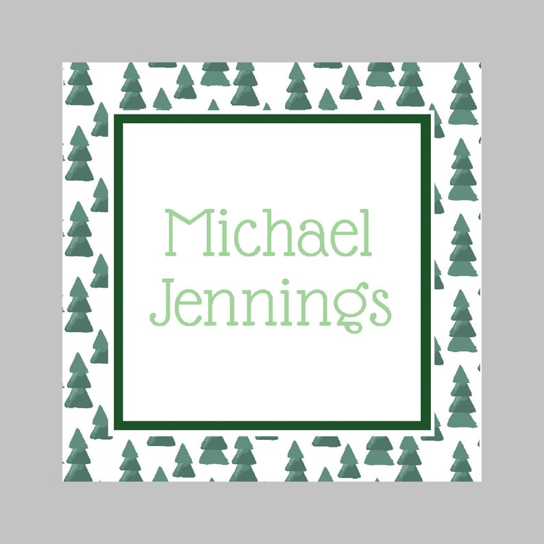 Personalized Christmas Gift Tag Christmas Calling Card Gift Card ...