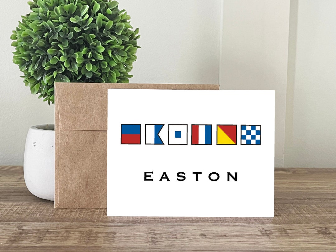 Personalized Nautical Flag Cards || Nautical Cards || Boating ...