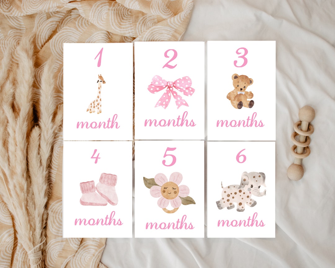 Milestone Cards || Baby Girl Milestone Cards - Etsy