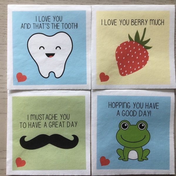 Lunch Box Notes Napkins - Etsy