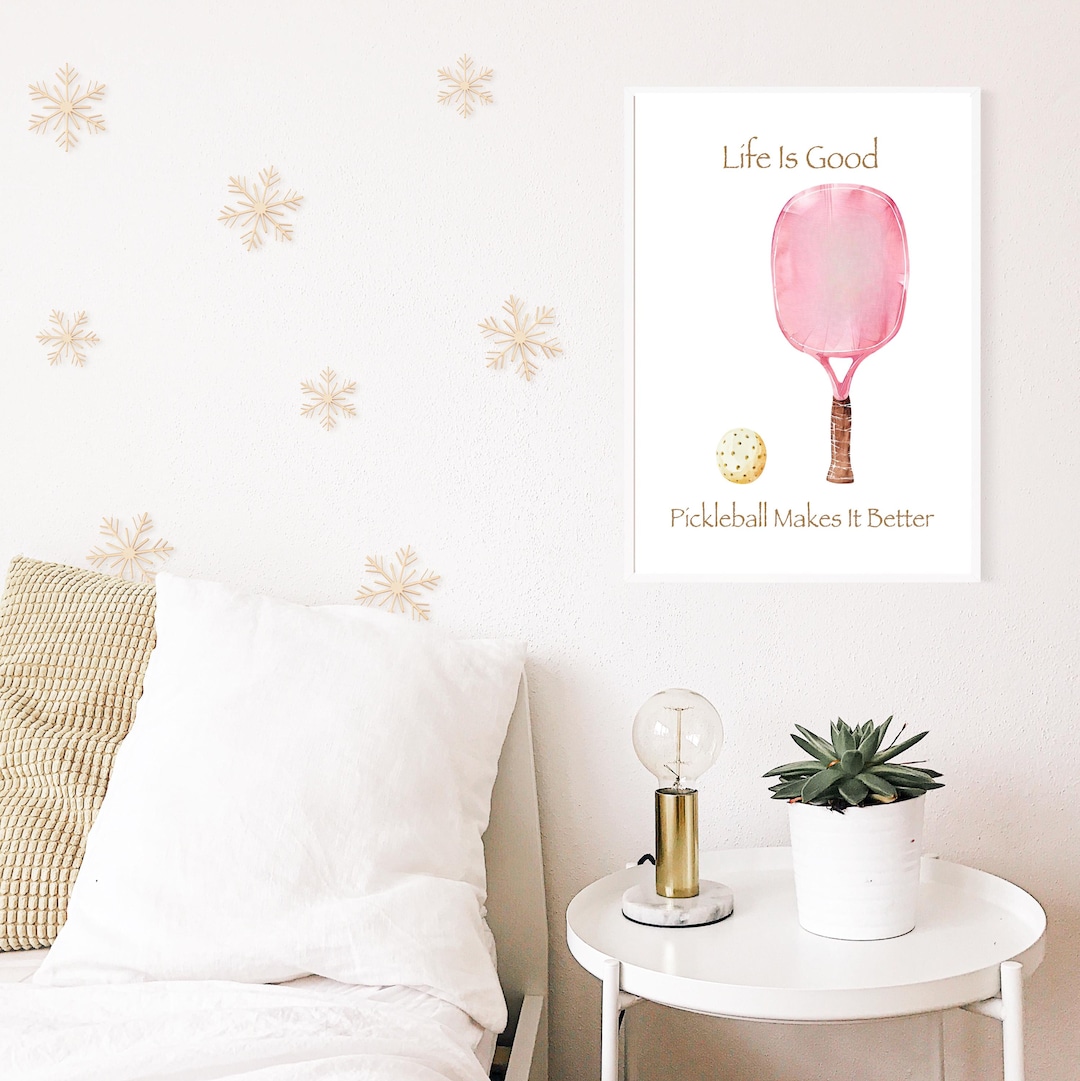 Pickleball Print || Gift for Pickleball Player || Pink Pickleball ...