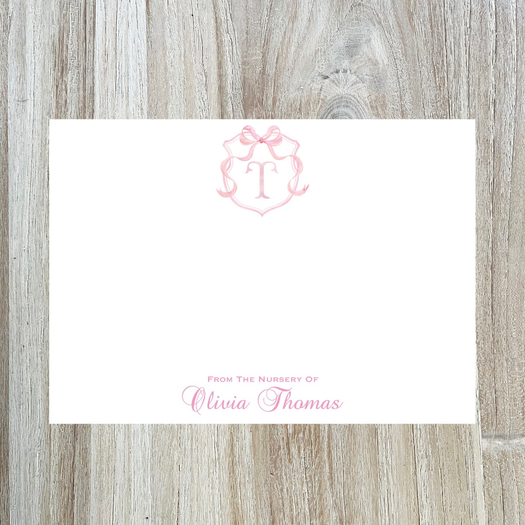Personalized Flat Cards || Crest Flat Cards || Blank 5 X 7 Flat Cards ...