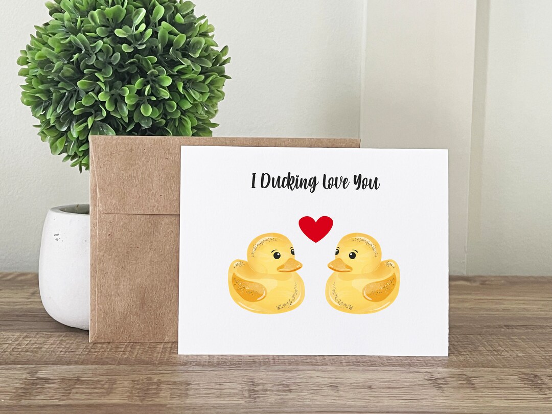 Personalized Card I Ducking Love You Card Personalized Card - Etsy