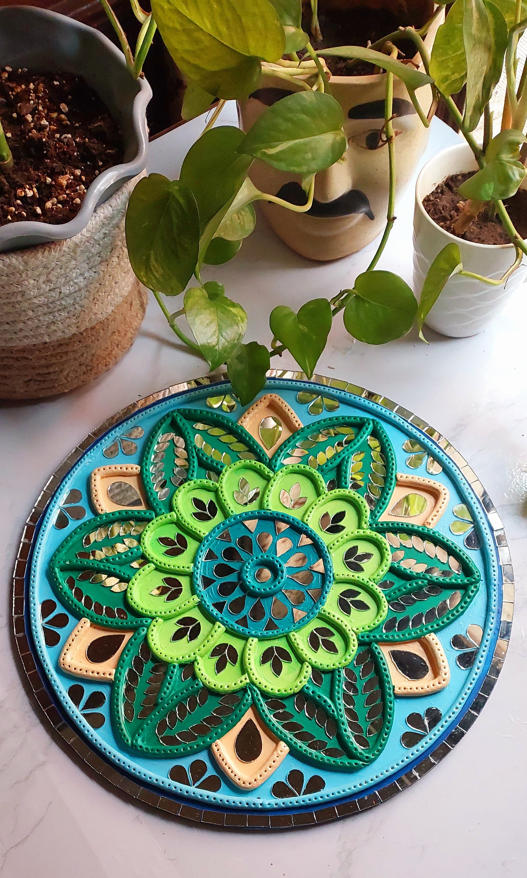 Lippan Art Mandala Wall Hanging 12 Inches Handmade Art - Etsy