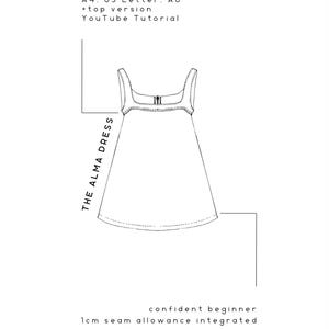 A-line Denim Dress Sewing Pattern (PDF) - Etsy Canada