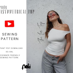 Trendy Asymmetrical Top Sewing Pattern - Etsy