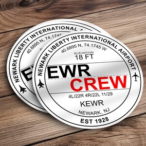 US Airport Airline Flight CREW Edition Vinyl Indoor Outdoor Stickers ...