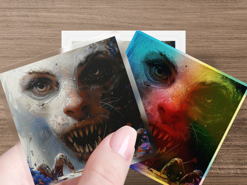 Creepy Horror Monster Sticker, Halloween Scary Creature Decal, Science ...