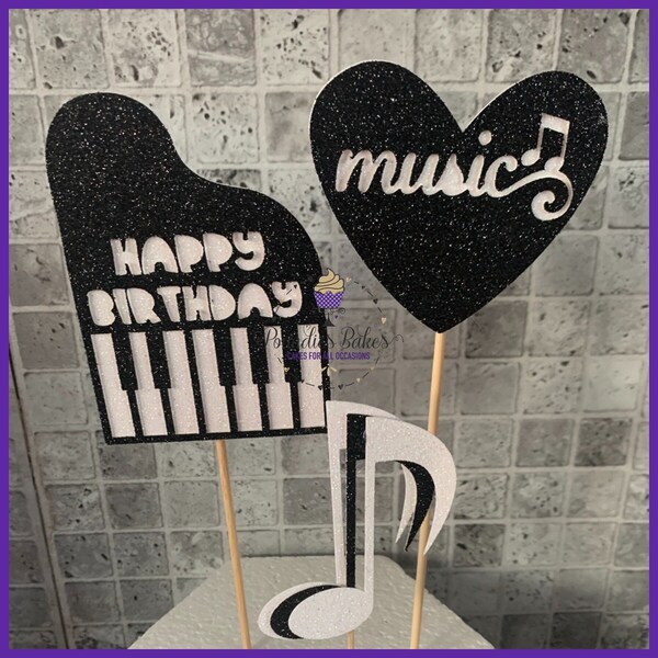 Music Cake Topper - Etsy UK