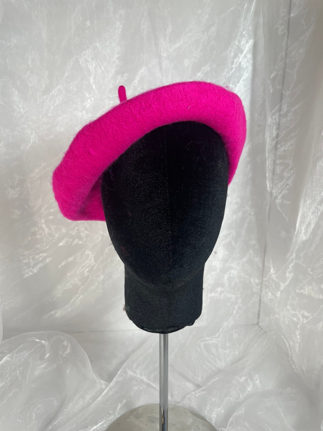Ladies Hot Pink Beret. One Size Fits All - Etsy